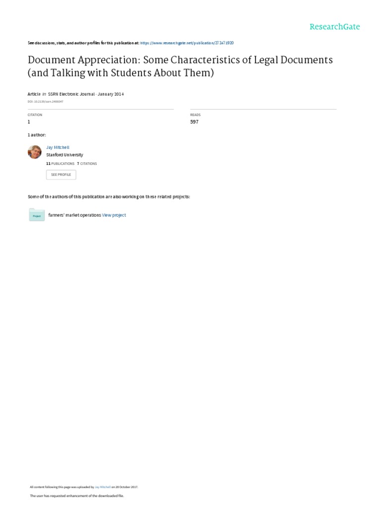 Some Characteristics of Legal Documents Report | PDF | Lawyer | Lawsuit