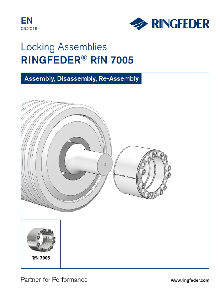 Locking Assemblies Ringfeder RFN 7005: Assembly, Disassembly, Re-Assembly | PDF | Bearing ...