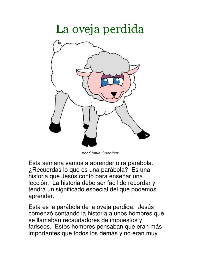 Parábola de la Oveja Perdida para Niños | PDF | Parábolas de Jesús | Jesús