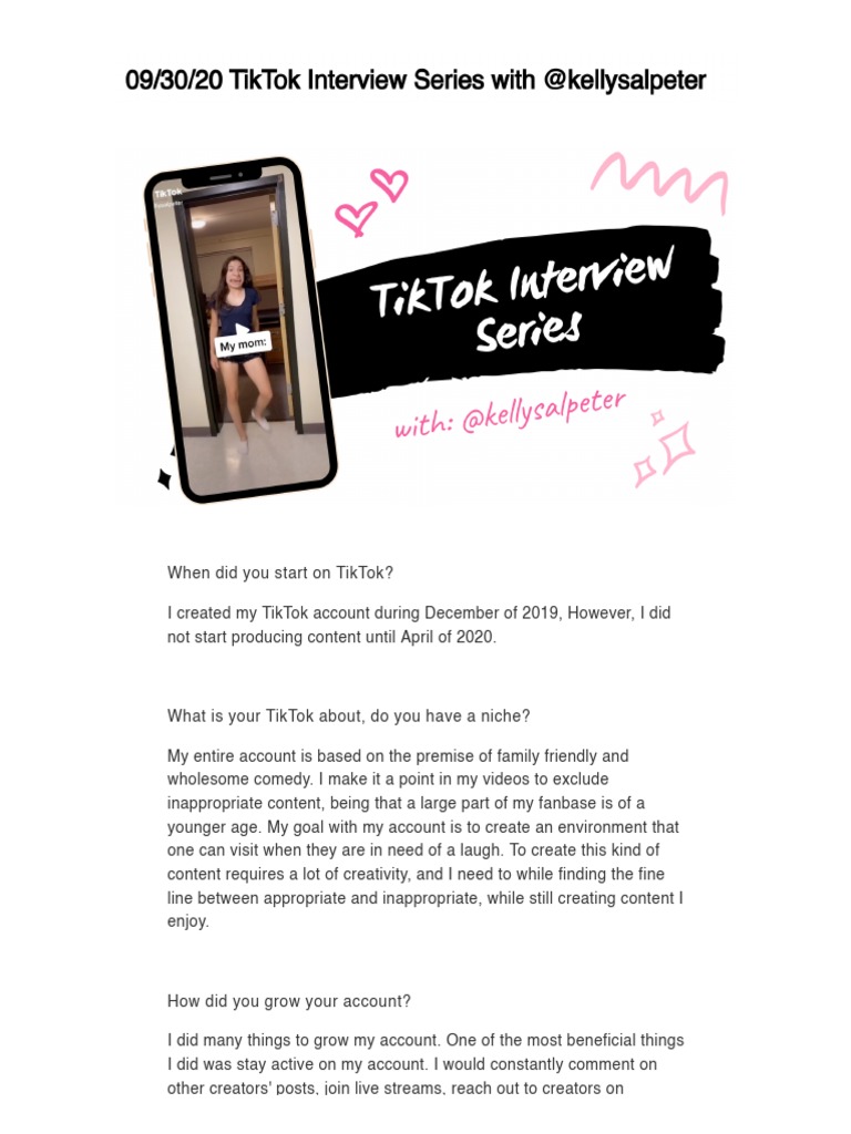 Kelly Salpeter Tiktok Article | PDF