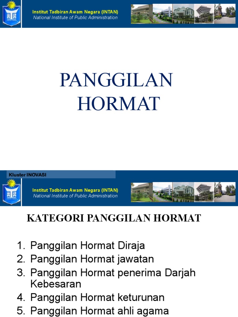 4 Panggilan Hormat | PDF