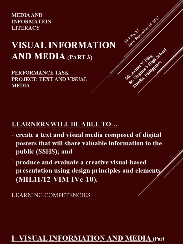 Media and Information Literacy (MIL) - Visual Information and Media ...