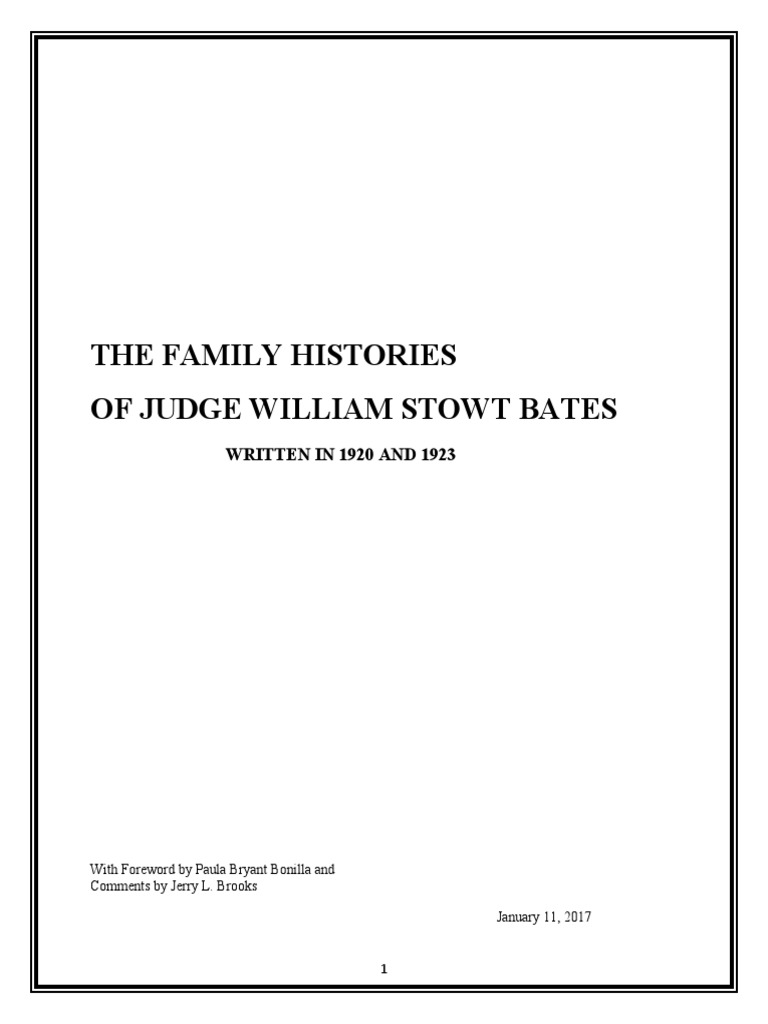 WM. STOWT BATES - The Family Histories of Judge Bates - Part 1 - Jan 11 ...