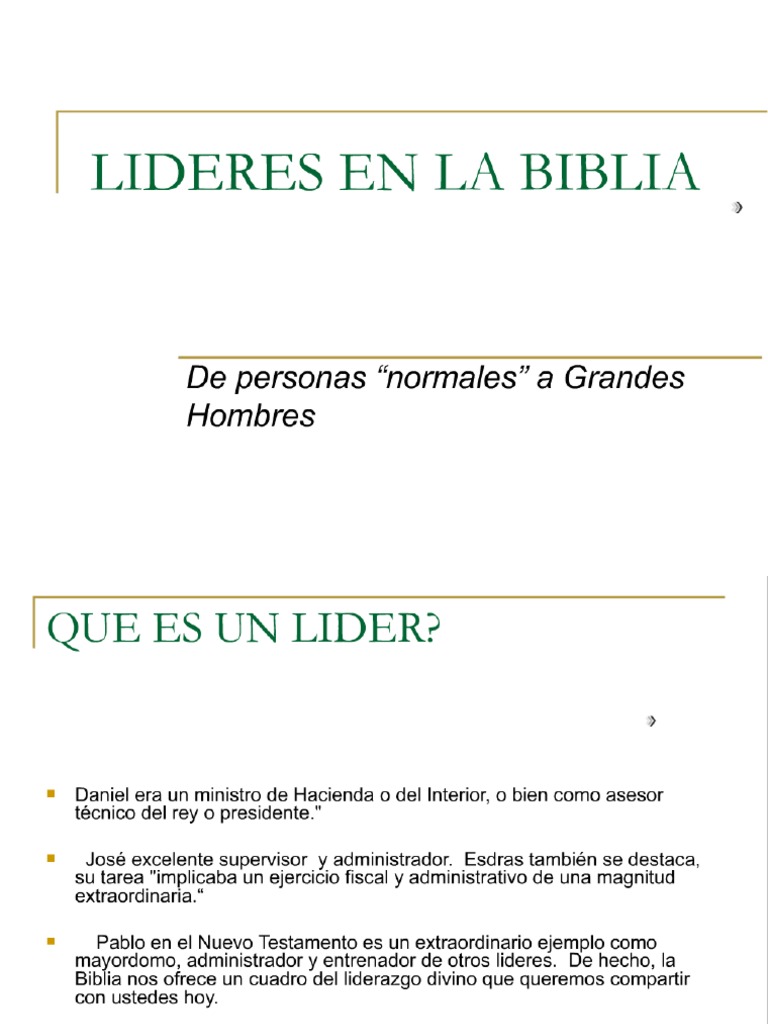 Lideres en La Biblia | PDF
