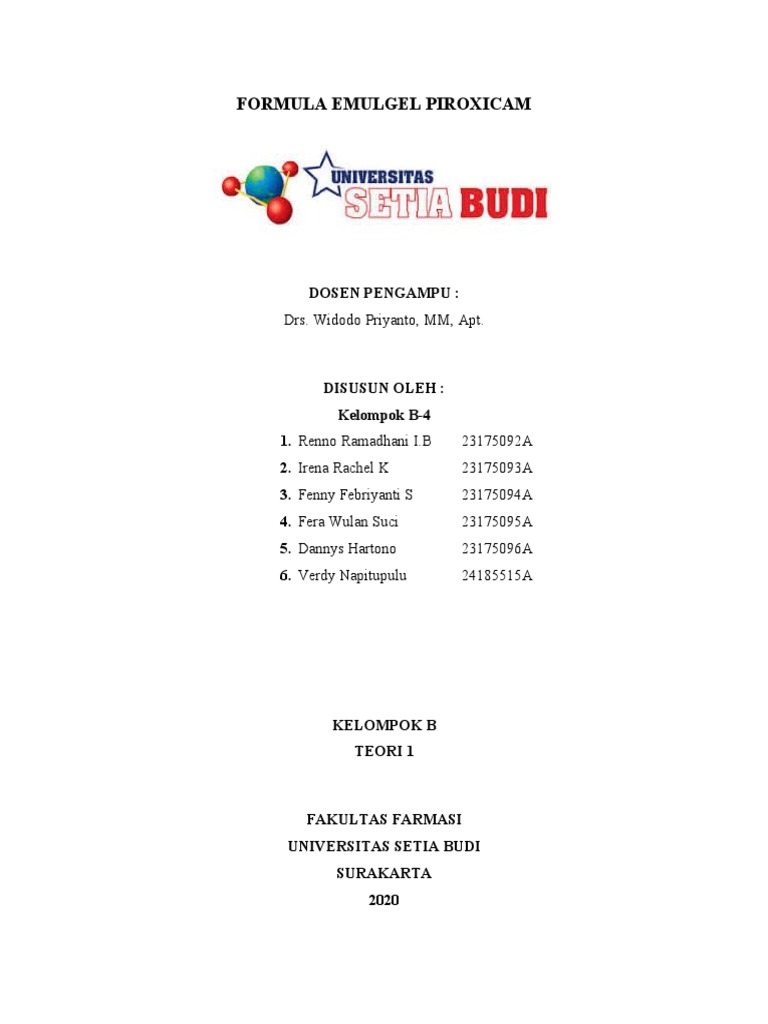 FORMULA EMULGEL PIROXICAMmm | PDF