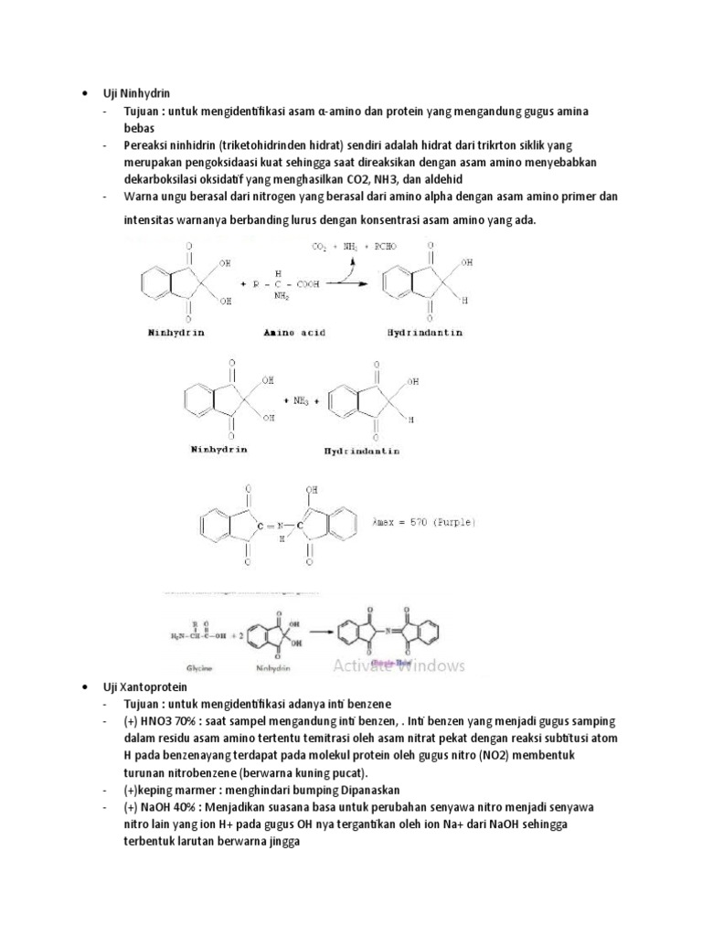 Uji Ninhydrin, Xanti, Diazo | PDF