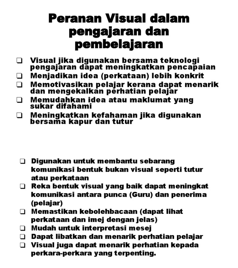 Peranan Visual Dalam PDP PDF | PDF