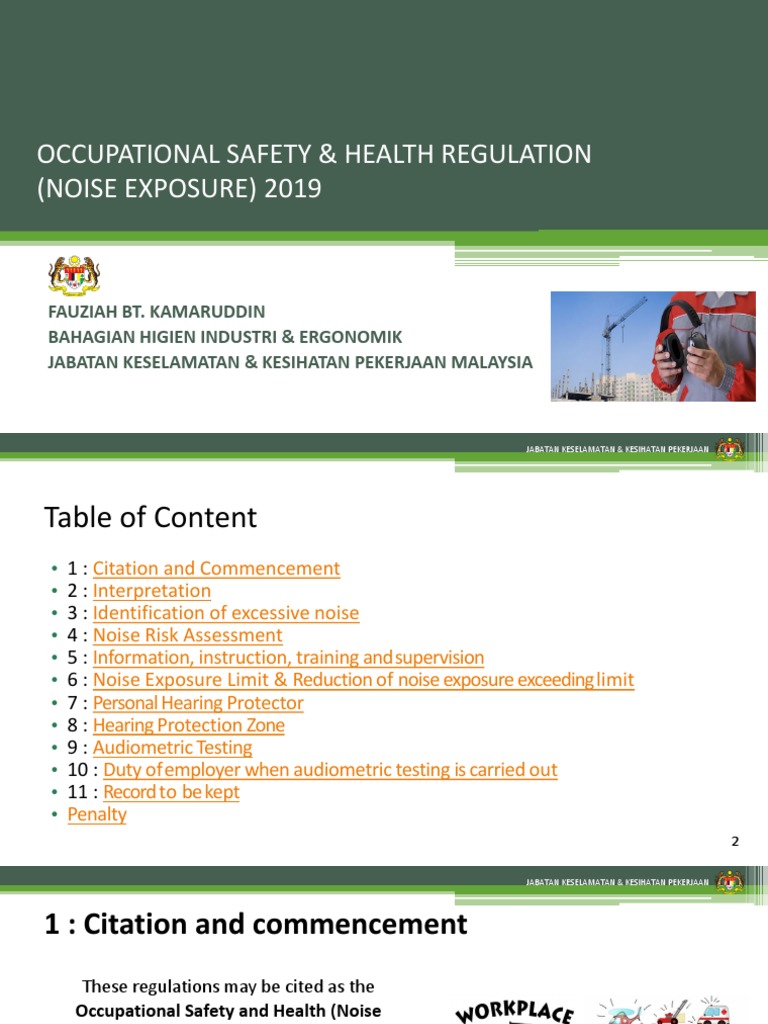 Noise Exposure Regulation 2019 | PDF | Noise | Hearing Loss