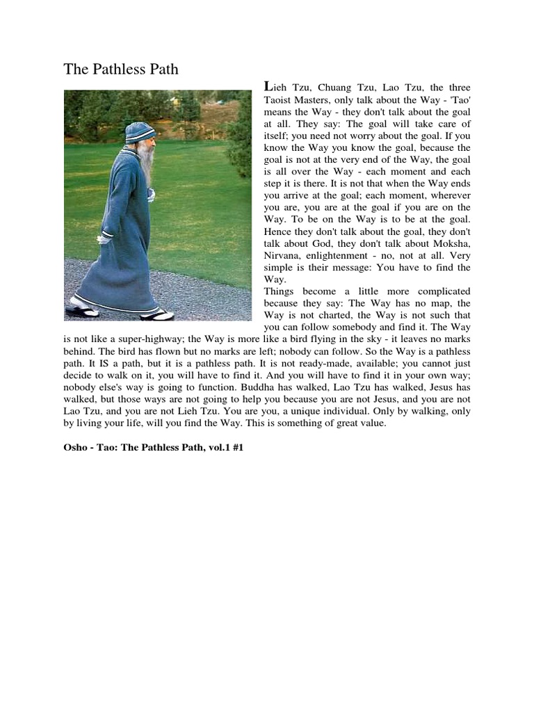 Osho - Tao: The Pathless Path, Vol.1 #1 | PDF | Indian Philosophy ...