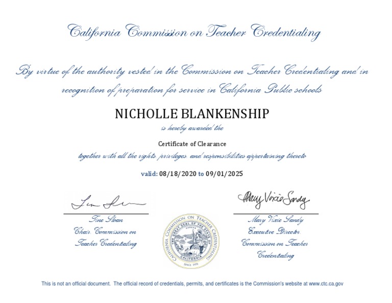 Certificate of Clearance | PDF