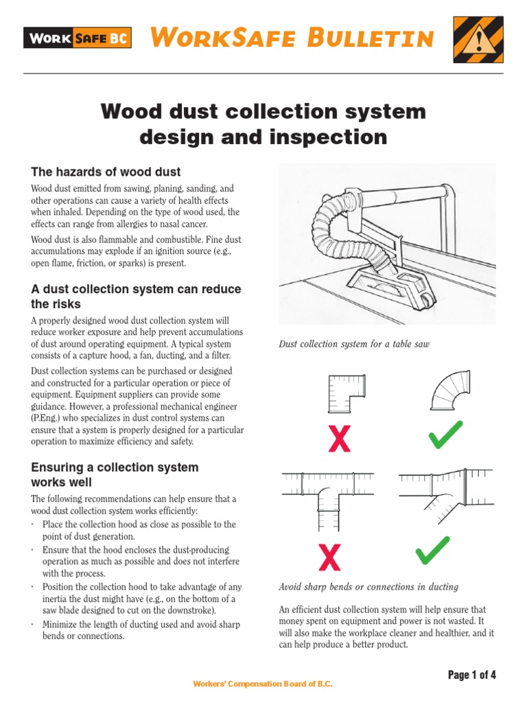 Worksafe Bulletin: Wood Dust Collection System Design and Inspection ...