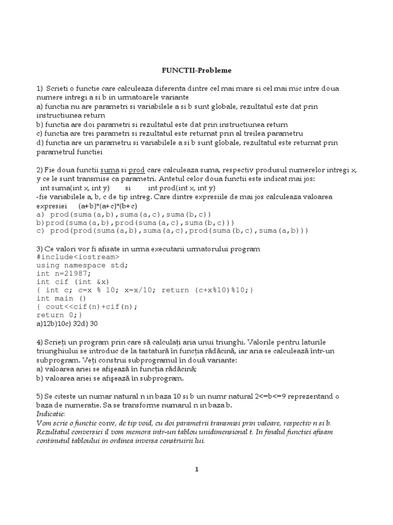Functii | PDF