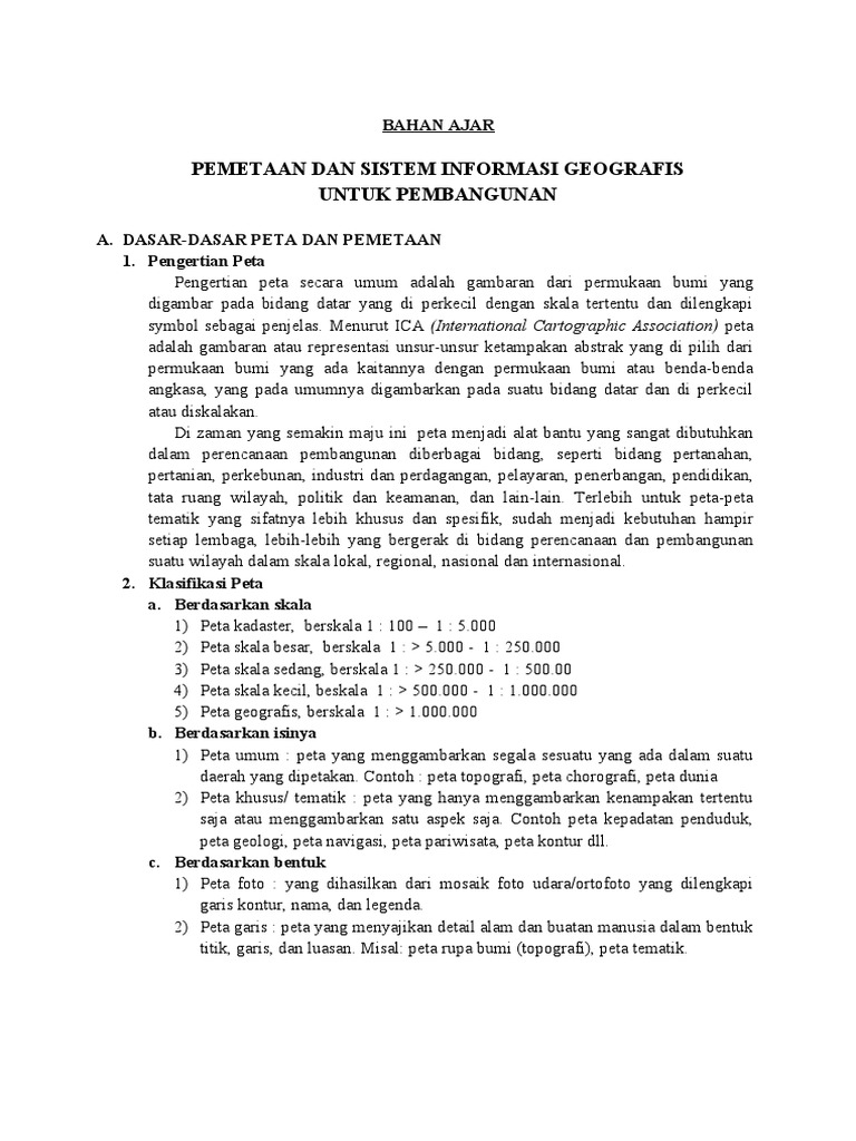 Bahan Ajar 3.2 Pemanfaatan Peta Dan SIG | PDF