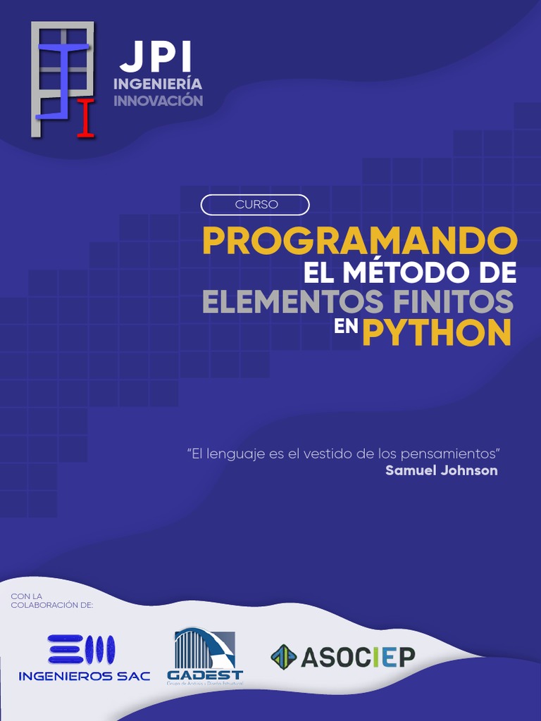 Brochure Mef Python | PDF | Método de elementos finitos | Programación ...