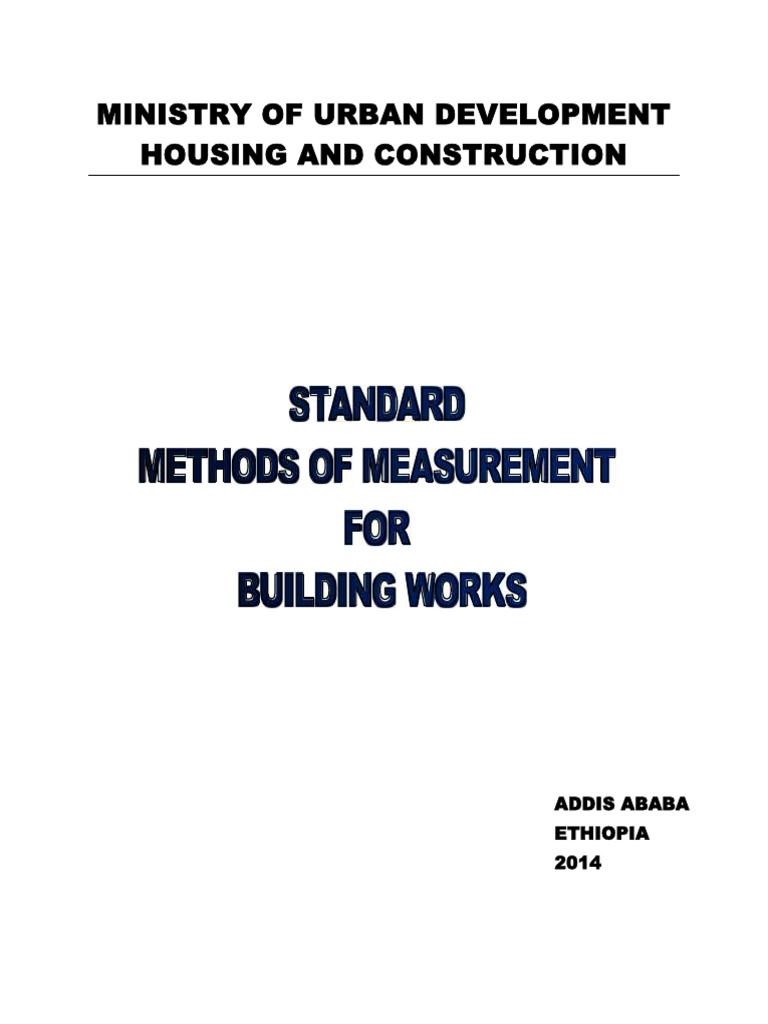 Standard Methods of Measurement MUDHC 2014 | PDF | Concrete | Measurement