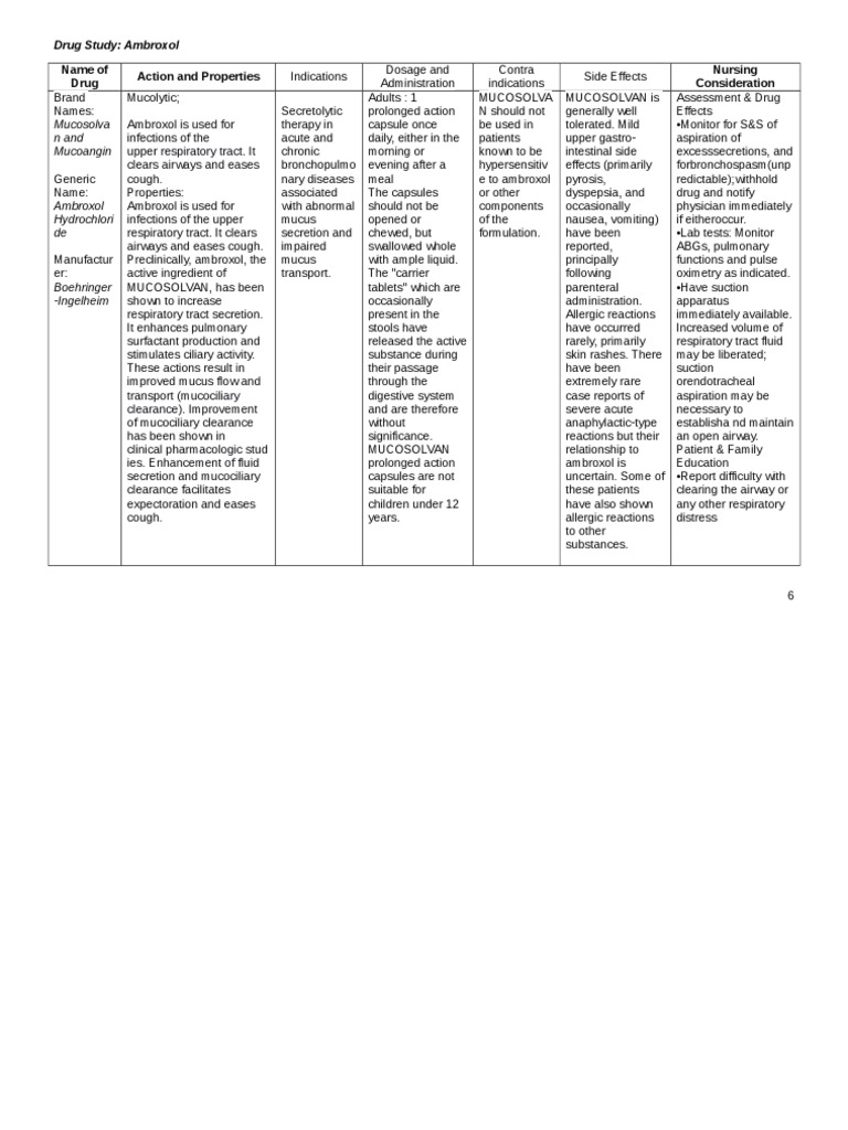 Ambroxol PDF | PDF | Respiratory Tract | Cough