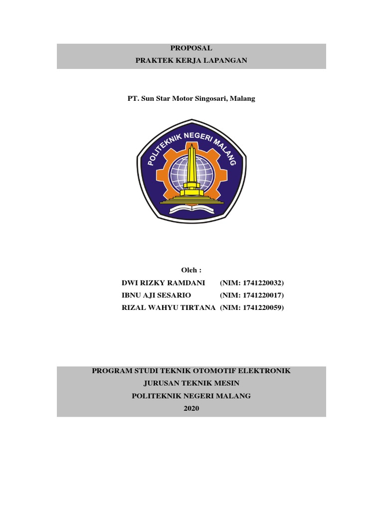 PKL di PT. Sun Star Motor Singosari | PDF | Bisnis | Teknologi & Rekayasa