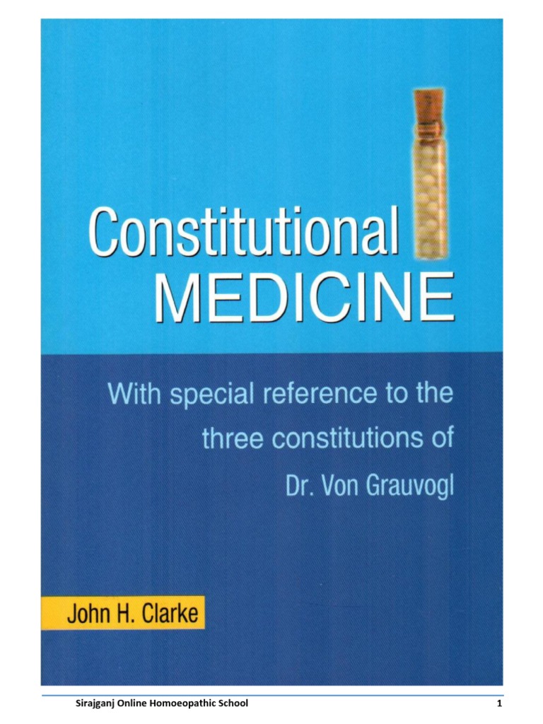 Constitutional Medicine PDF | PDF | Homeopathy | Oxygen