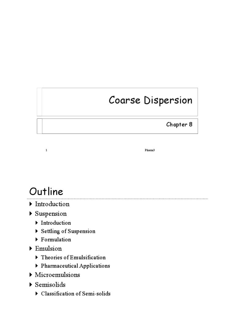 6 Coarse Dispersion | PDF