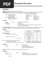 Engineering Economy Formulas | PDF | Interest | Interest Rates