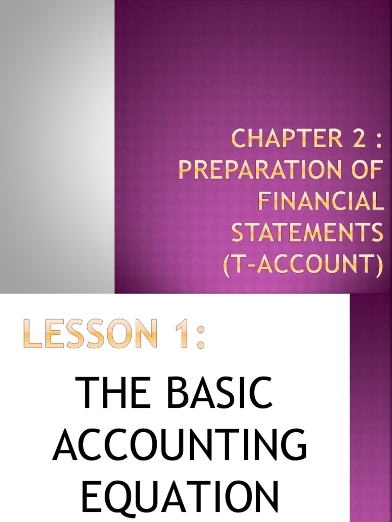 Understanding the Basic Accounting Equation | PDF | Debits And Credits ...