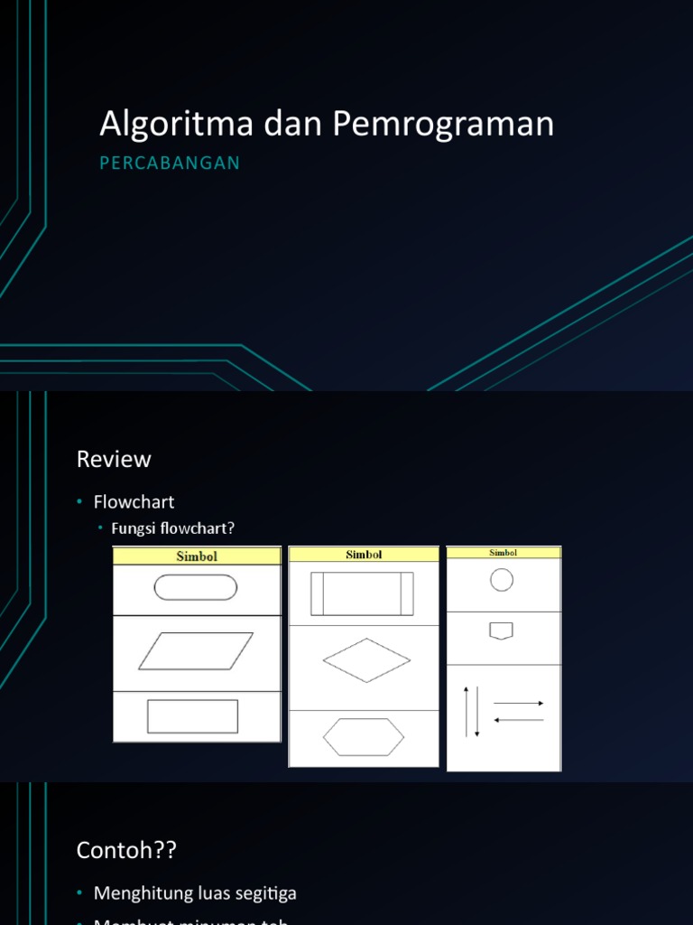 Algoritma Dan Pemrograman - Percabangan | PDF