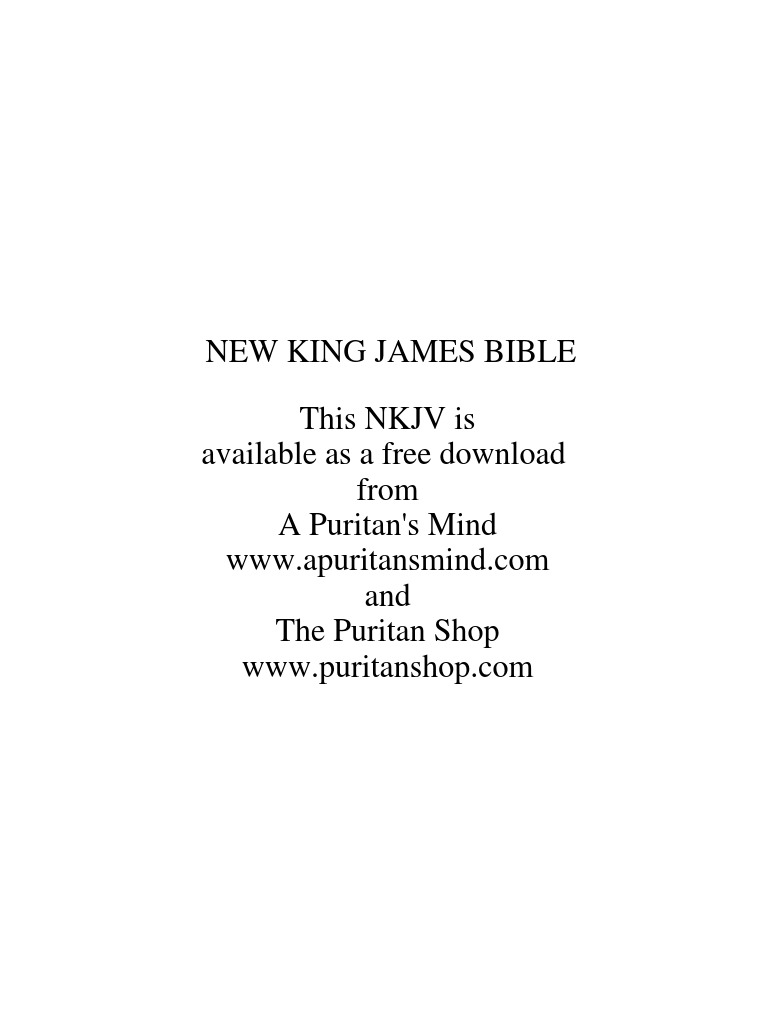 Free Download: New King James Bible | PDF | Cain And Abel | Christianity