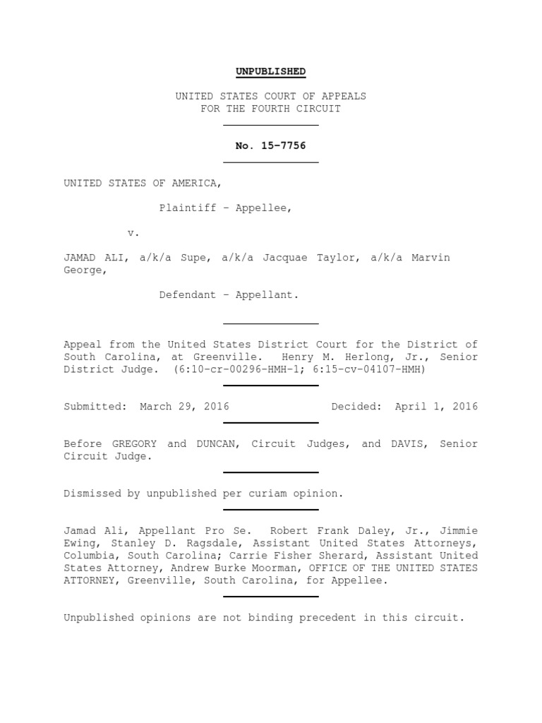 US Court of Appeals Dismisses Untimely 28 USC 2255 Motion | PDF ...