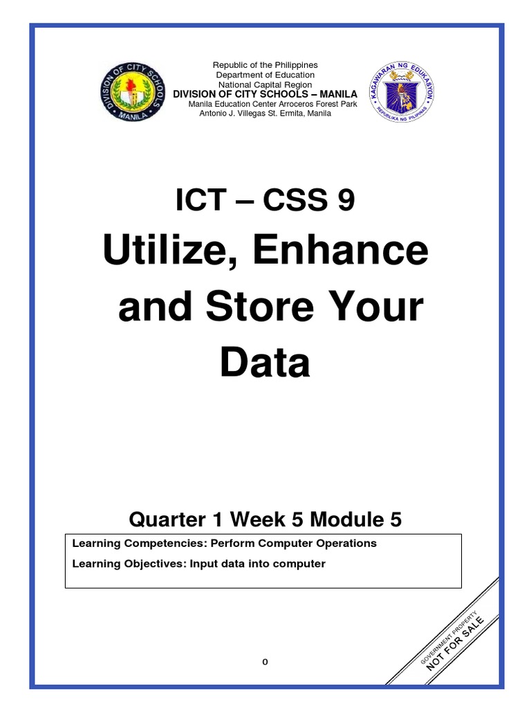 TLE-TE 9 - Q1 - W5 - Mod5 - ICT CSS | PDF | Random Access Memory | Computer Data Storage