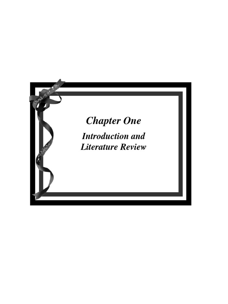 Chapter One: Introduction and Literature Review | PDF | Self-Improvement