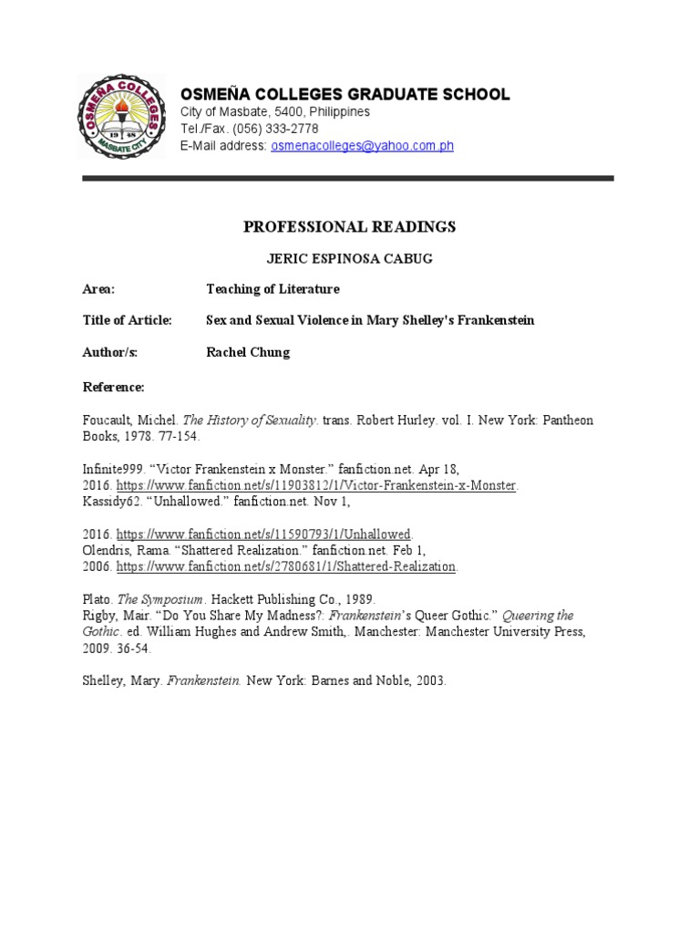 Osmeña Colleges Graduate School | PDF