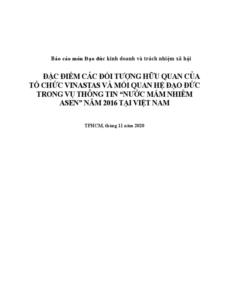 VINASTAS và trách nhiệm với các đối tượng hữu quan trong sự kiện thông ...