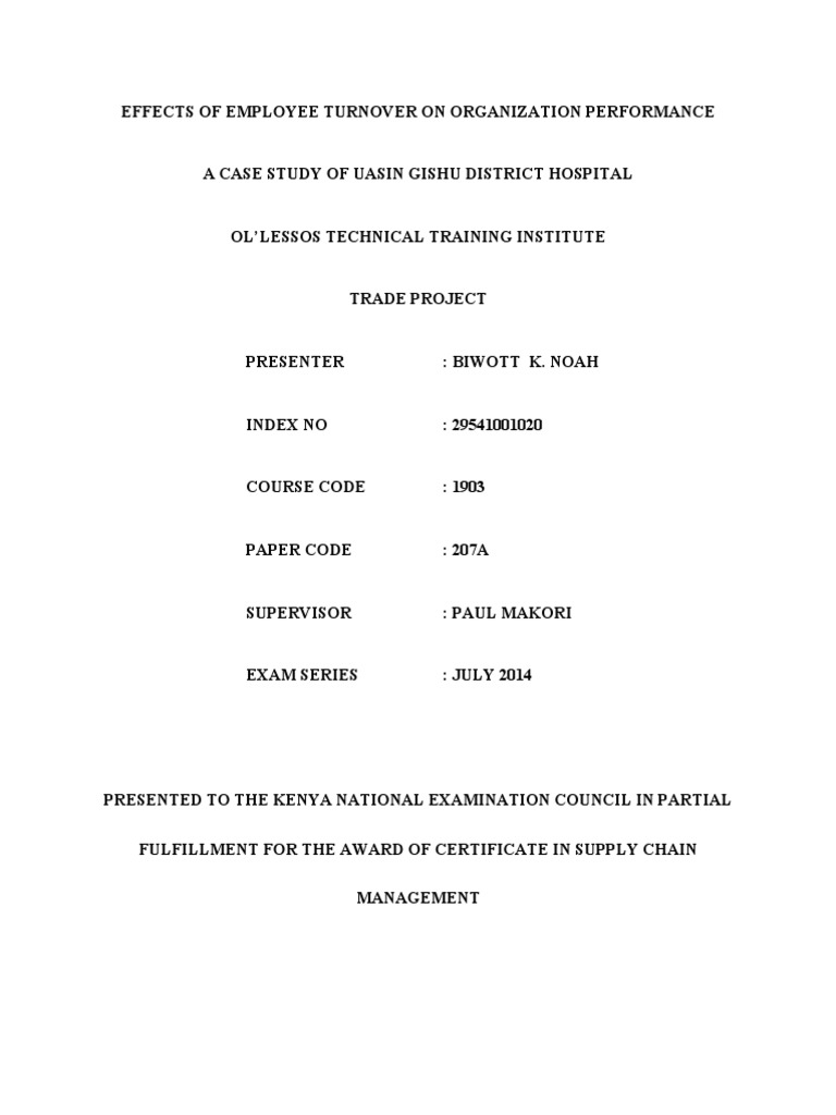 TURNOVER | PDF | Turnover (Employment) | Employment