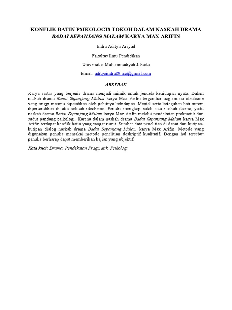 Analisis Naskah Drama Fixx (Indra Aditya Arsyad) | PDF