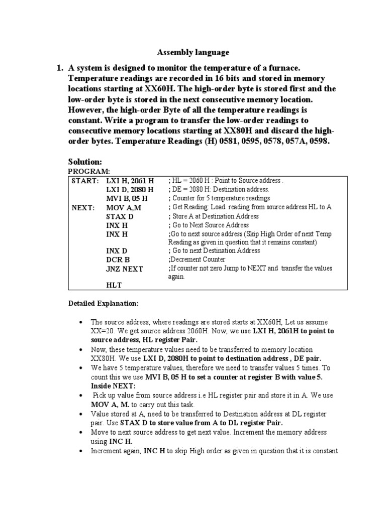 Assembly Answers For Understanding | PDF | Bit | Pointer (Computer Programming)