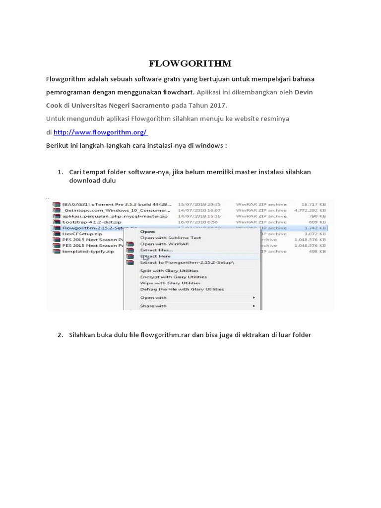 Instalasi Flowgorithm | PDF