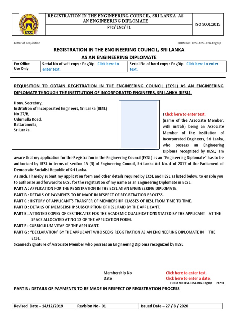 IIESL ECSL REG EngDip | PDF