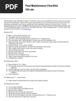 Pool Care Cheat Sheet | PDF | Water | Chemical Engineering