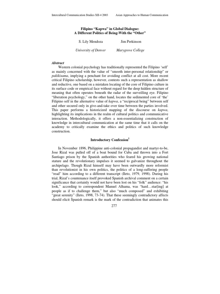 Kapwa PDF | PDF | Philippines | Self