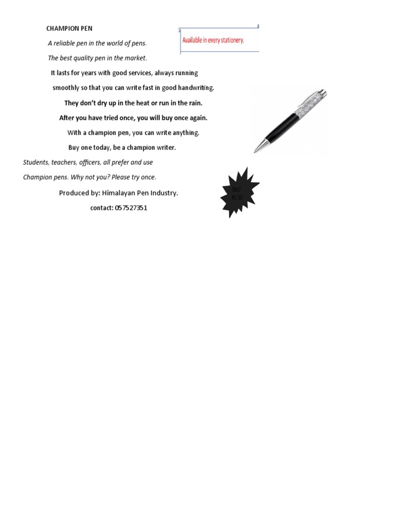 Advertisement Writing | PDF