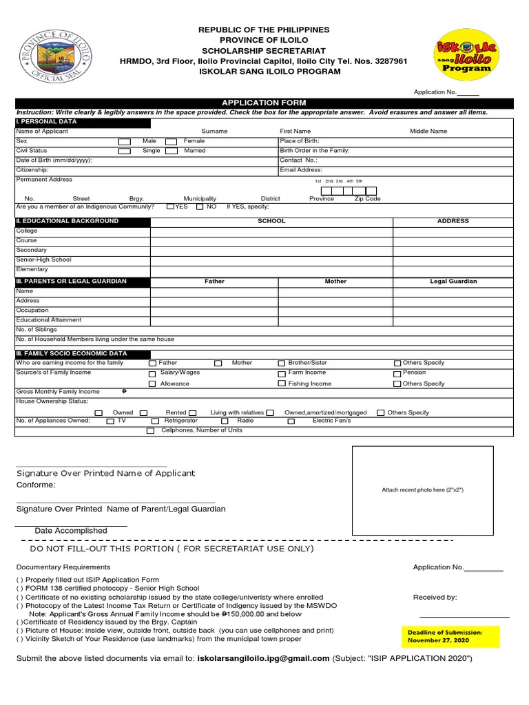 ISIP Application Form 2020 | PDF | Government | Business