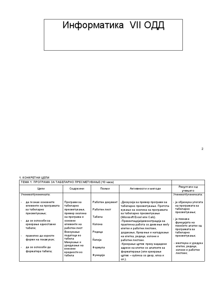 Skratena - Programa Informatika VII - Odd 2020 | PDF