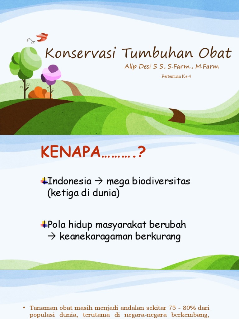 Konservasi Tumbuhan Obat | PDF