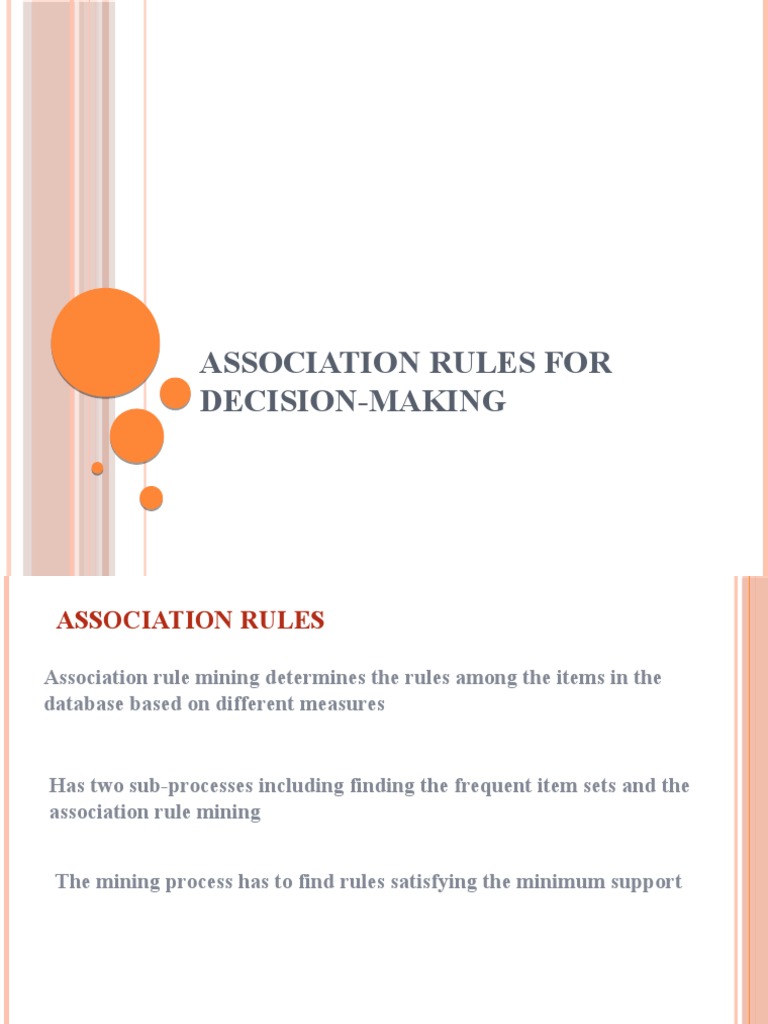 Association Rules For Decision-Making | PDF