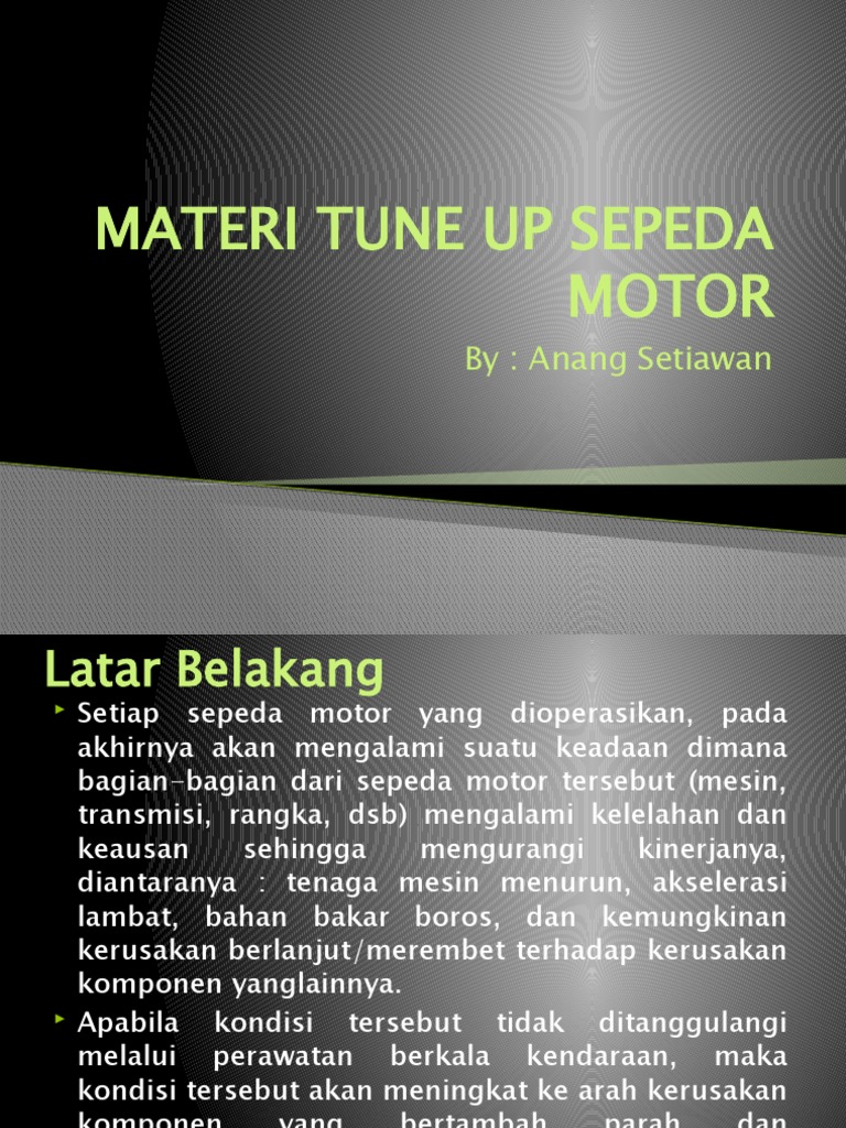 Tune Up Sepeda Motor: Panduan Lengkap | PDF