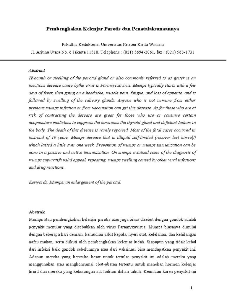 Mumps | PDF