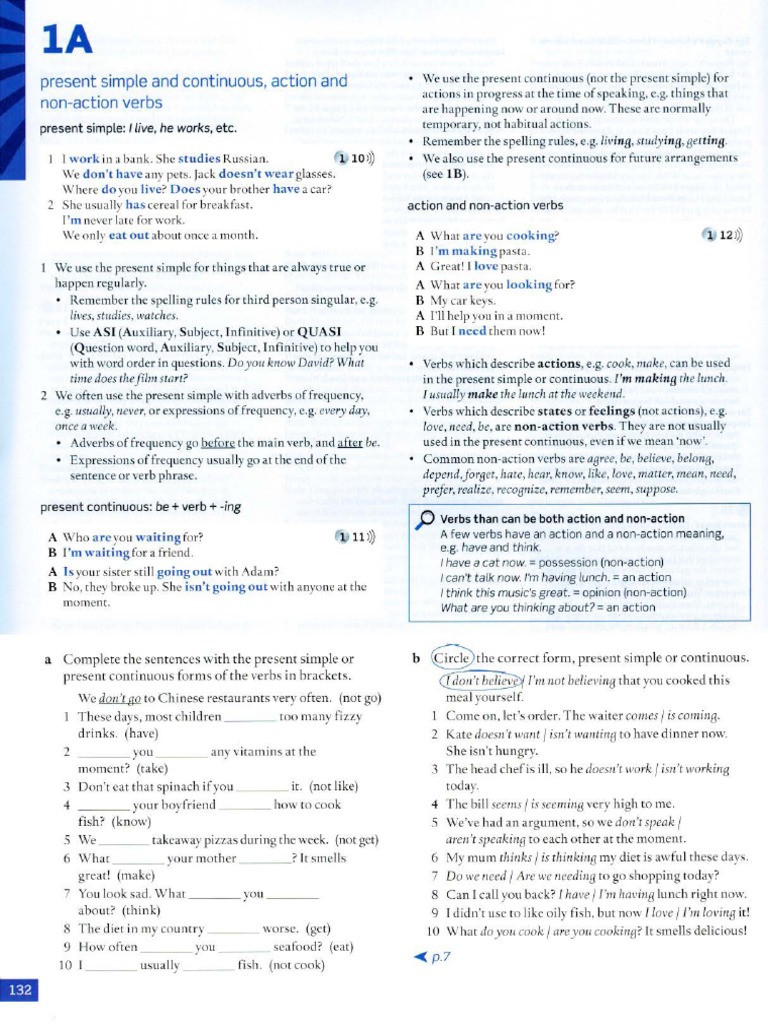 Grammar Bank: Present Tenses Guide | PDF | Verb | Linguistic Typology