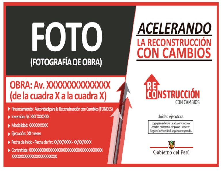 Formato Cartel de Obra RCC | PDF