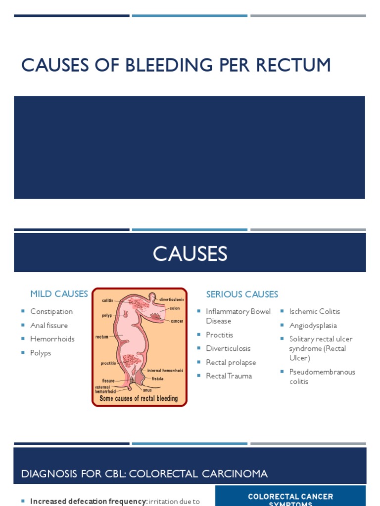 Causes of Rectal Bleeding | PDF