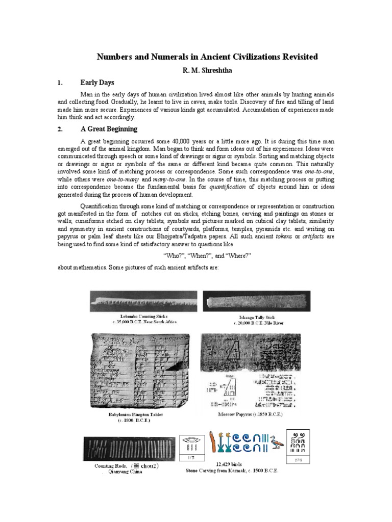 Ancient Numbers and Numerals Origins | PDF | Numbers | Mesopotamia